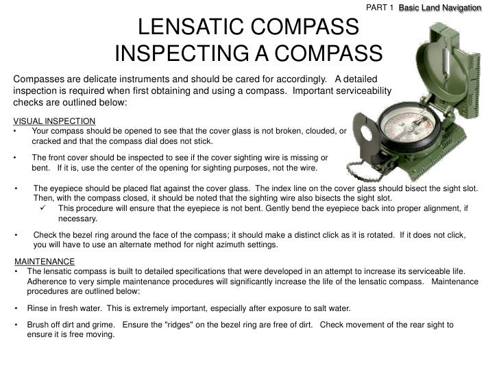 Lensatic Compass Instructions