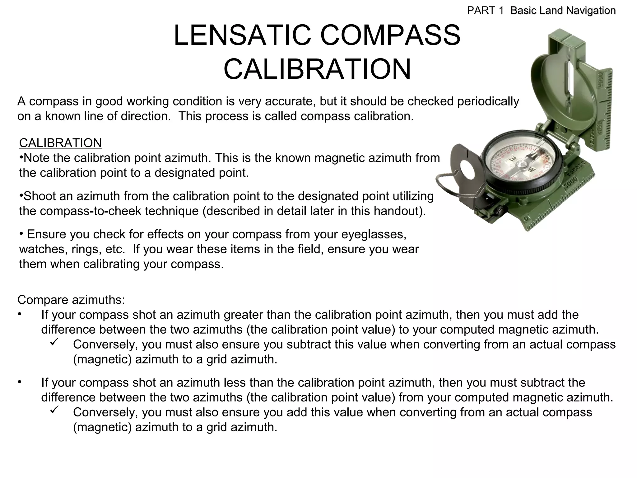 Land navigation part 1 | PPT