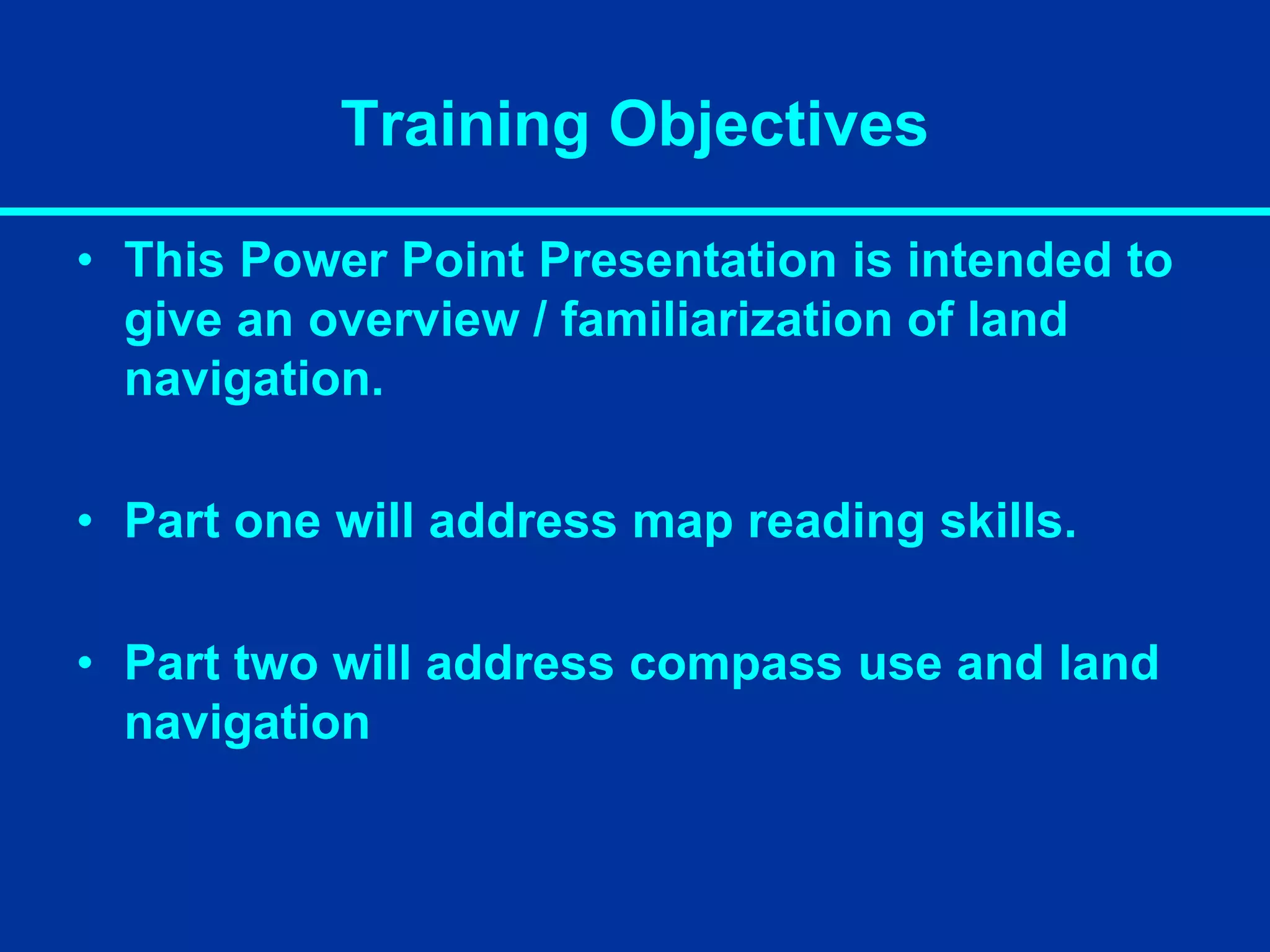 Land Navigation Presentation | PPT