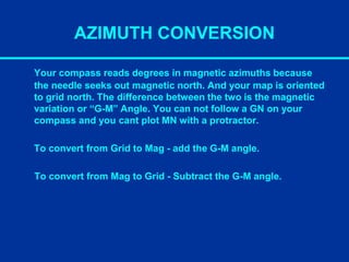 Land Navigation Presentation | PPT