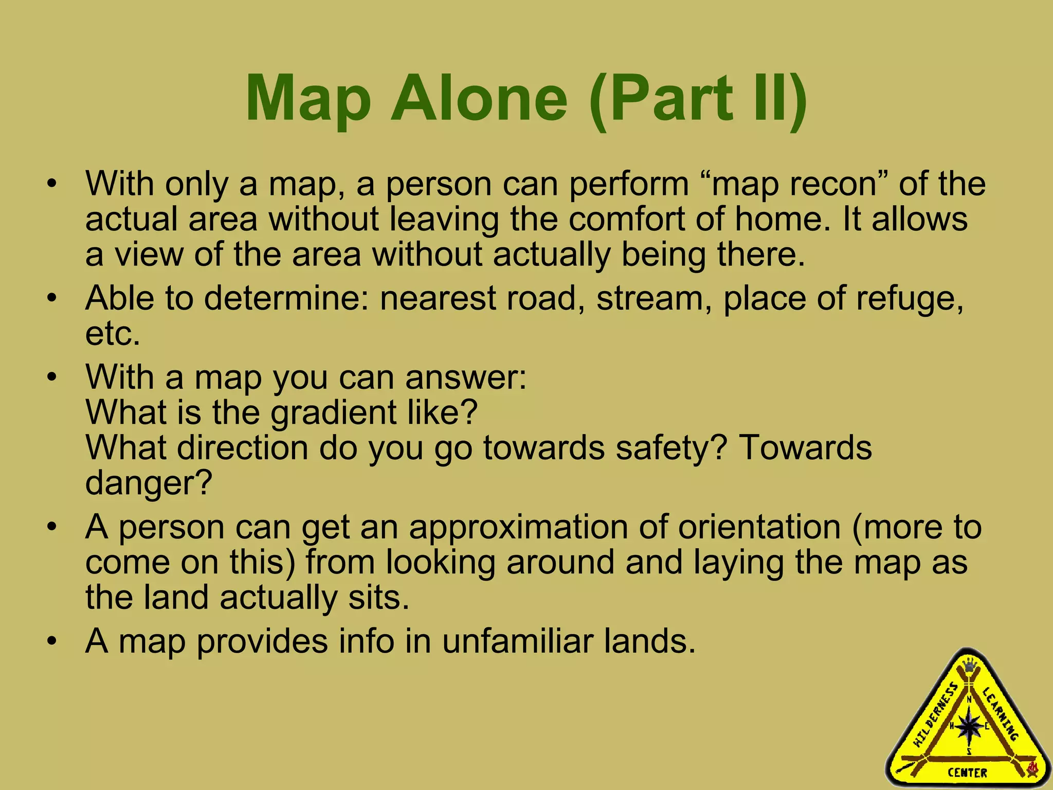 Land Navigation With Map And Compass | PPT
