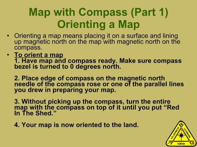 Land Navigation With Map And Compass | PPT | Geography | Science