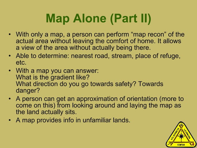 Land Navigation With Map And Compass | PPT | Geography | Science