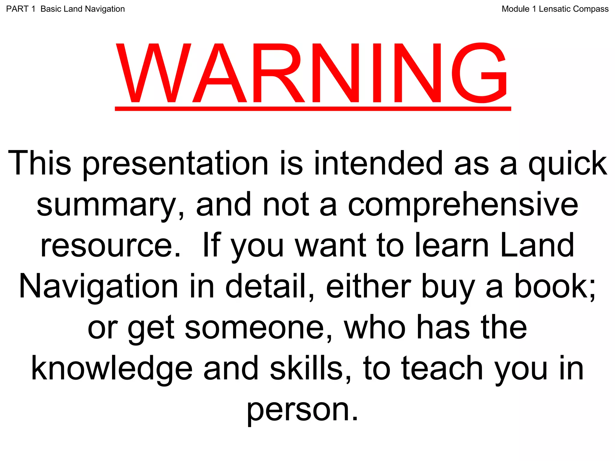 Landnav module 1 | PPT