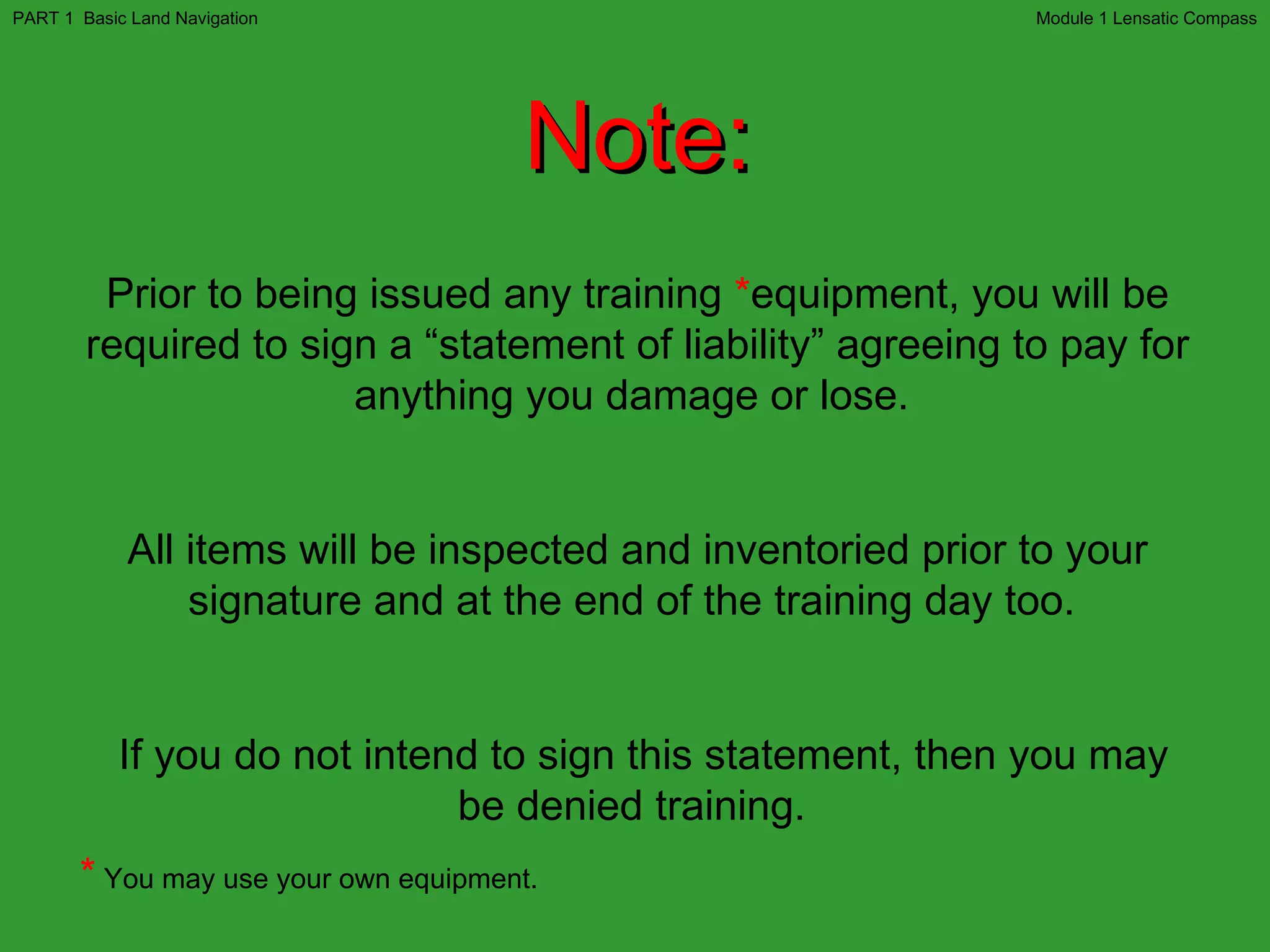 Landnav module 1 | PPT