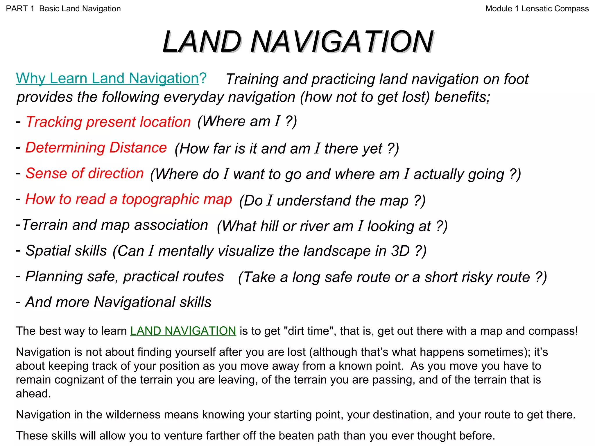 Landnav module 1 | PPT