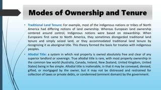 Land ownership pattern and land tenure | PPTX