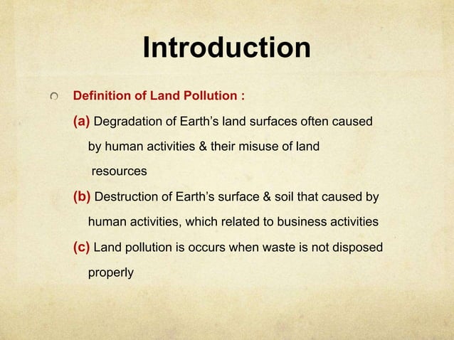Land pollution | PPT