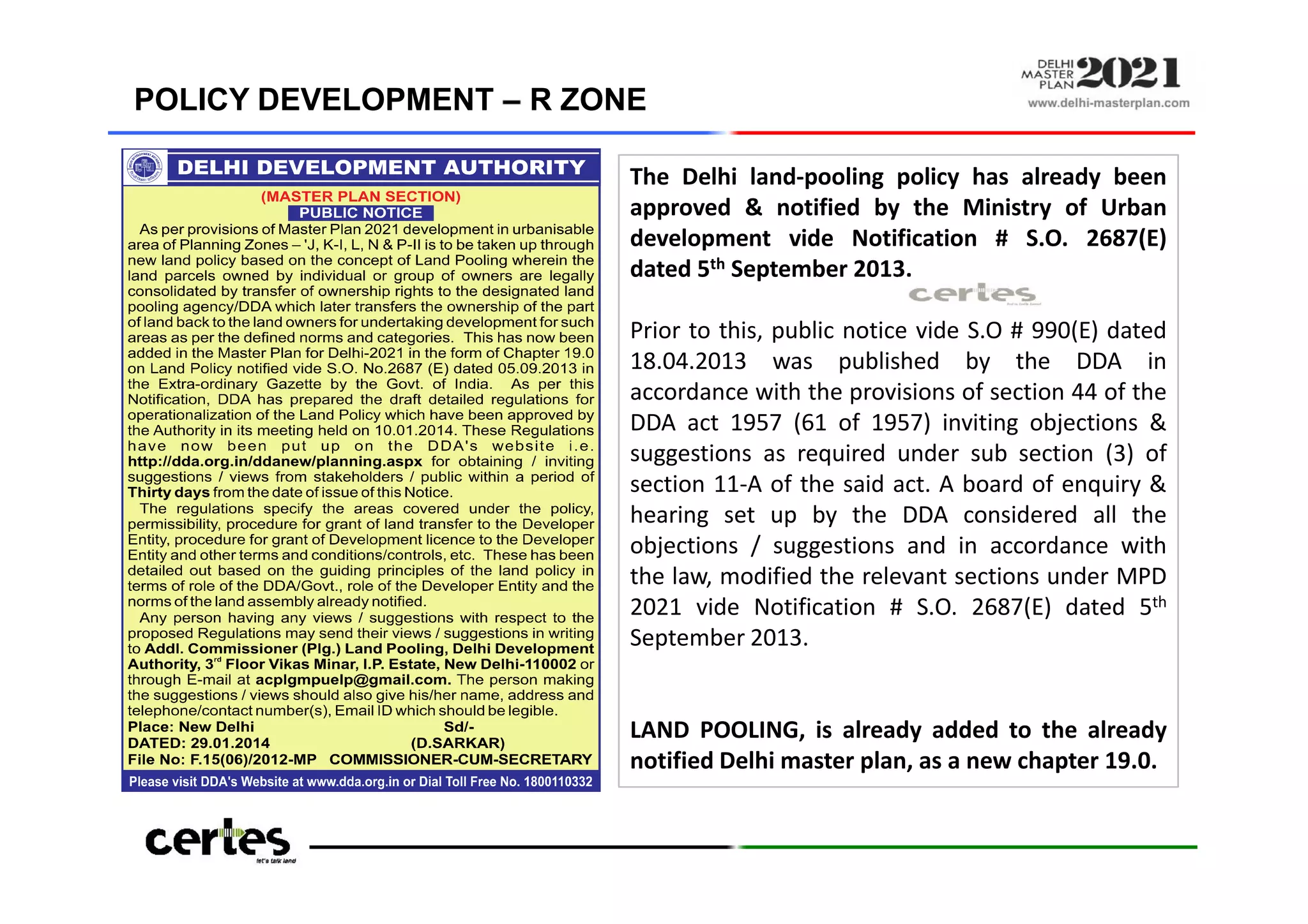 Land pooling mpd 2021 summary | PDF