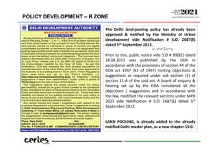 Land pooling mpd 2021 summary | PDF