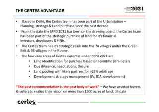 Land pooling mpd 2021 summary | PDF