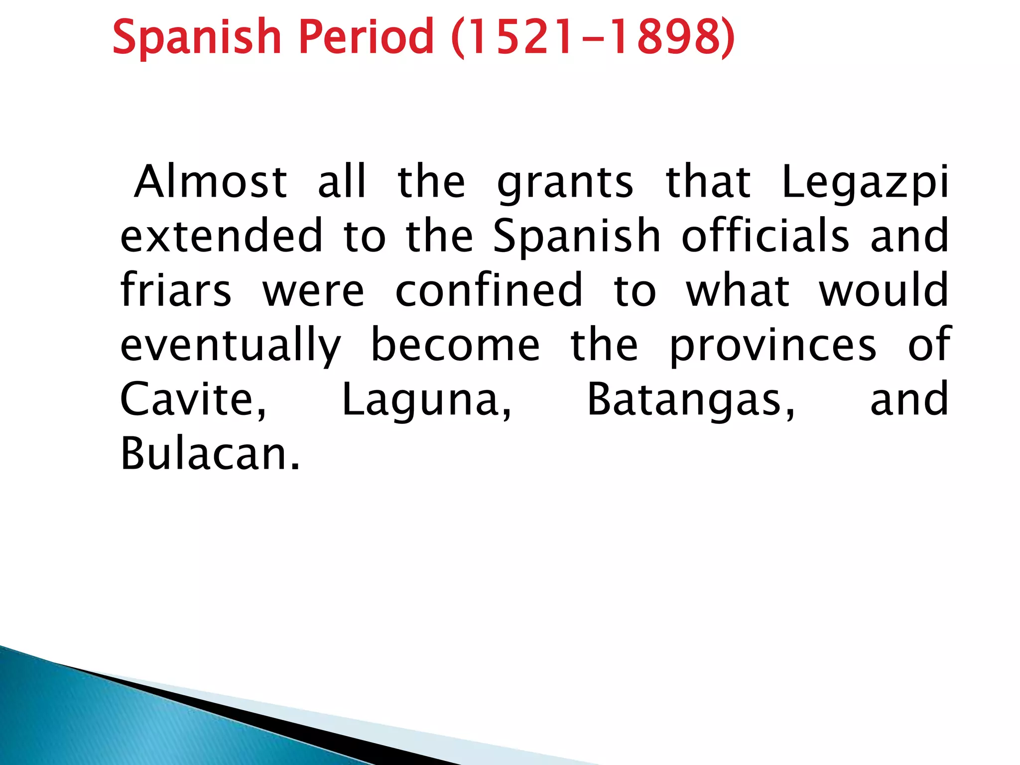 Agrarian (Land) Reform in the Philippines During Spanish Period | PPTX
