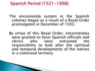 Agrarian (Land) Reform in the Philippines During Spanish Period | PPTX