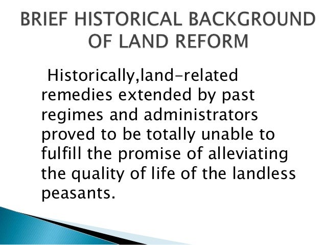 Agrarian (Land) Reform in the Philippines During Spanish Period