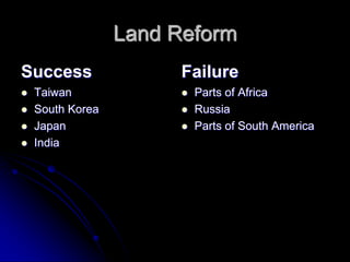 Land reform and political dynasty | PDF