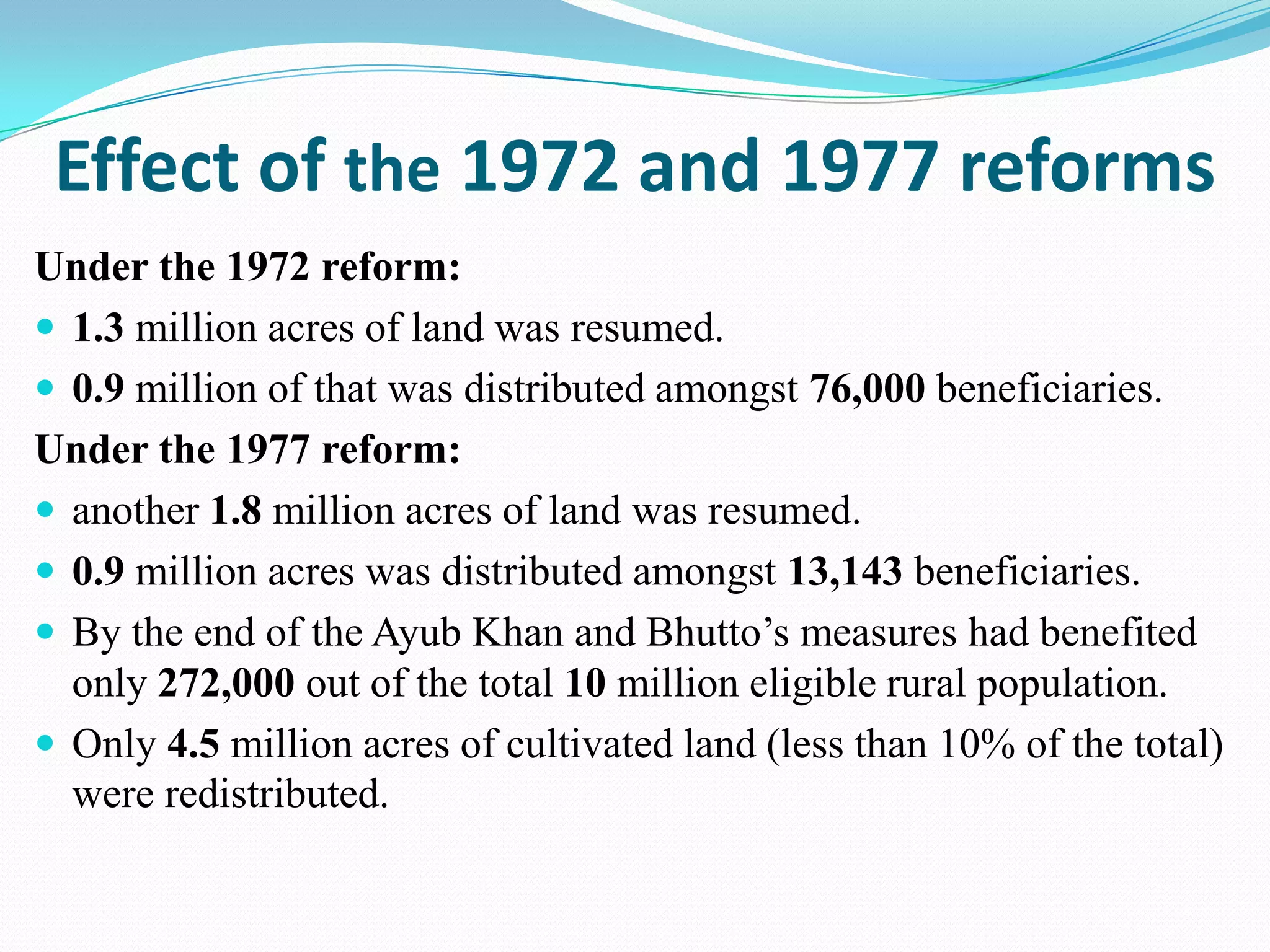 Land reform in pakistan | PPTX