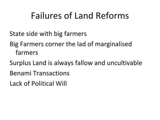 Land reforms in india | PPT