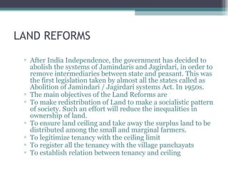 Land reforms in india | PPT