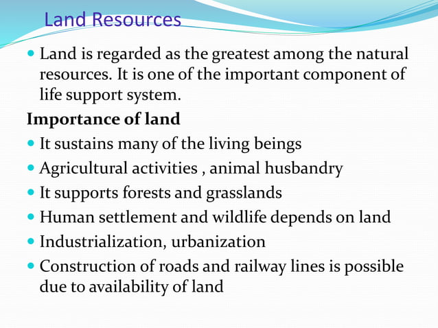 Land Resource (Environmental Science) | PPTX