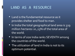 Land resources | PPT