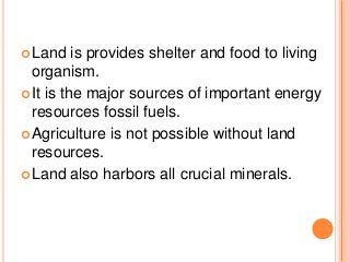 Land resources.@ | PPTX