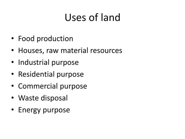 Land resources | PPT