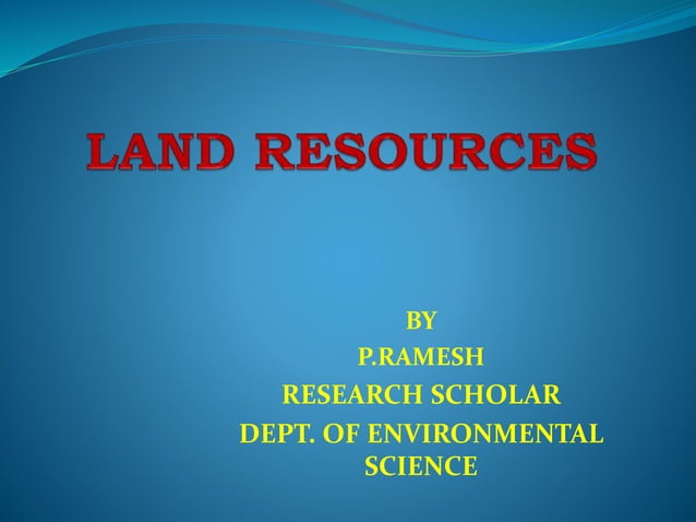 Land resources(1) | PPTX