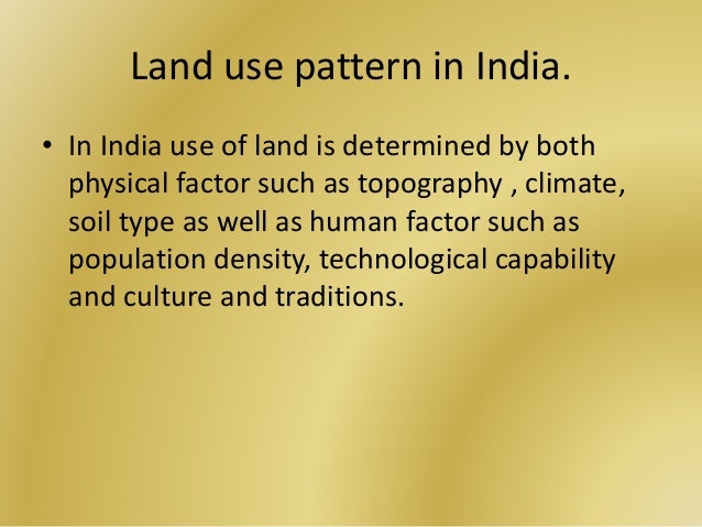 Land resources and soil