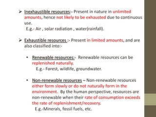 Land resources (forest and minerals) & biodiversity | PPTX