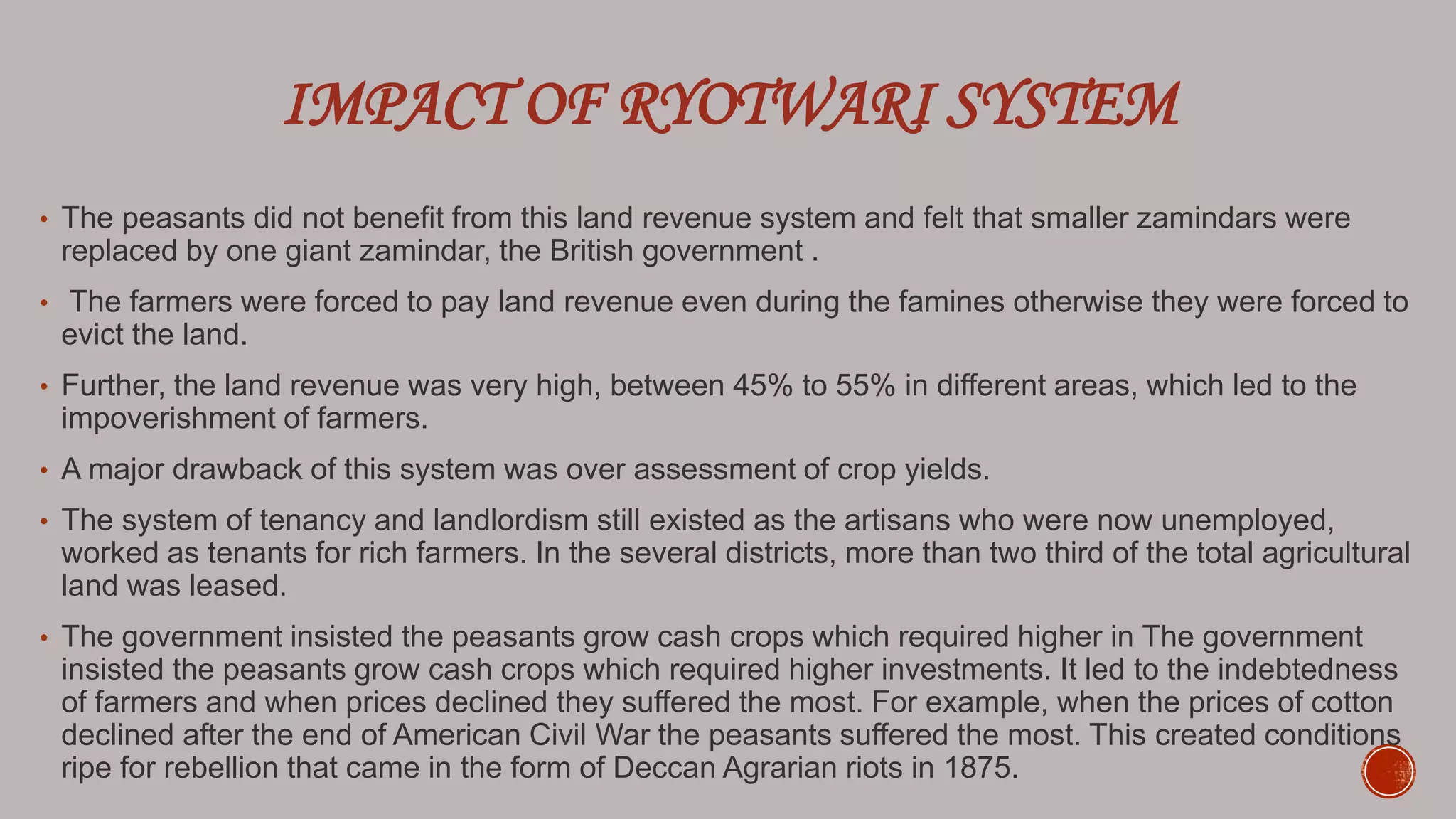 Land revenue system in british india | PPTX