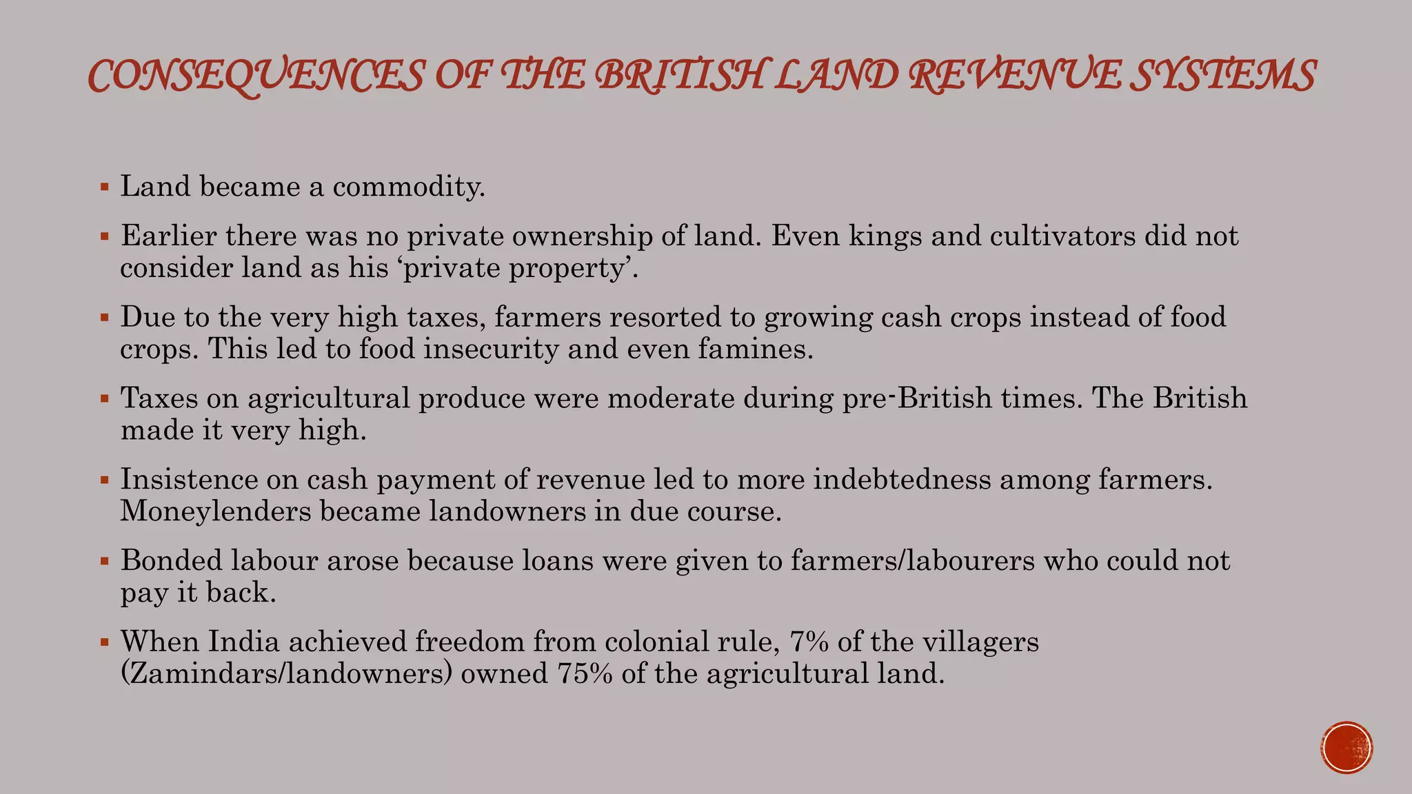 Land revenue system in british india | PPTX