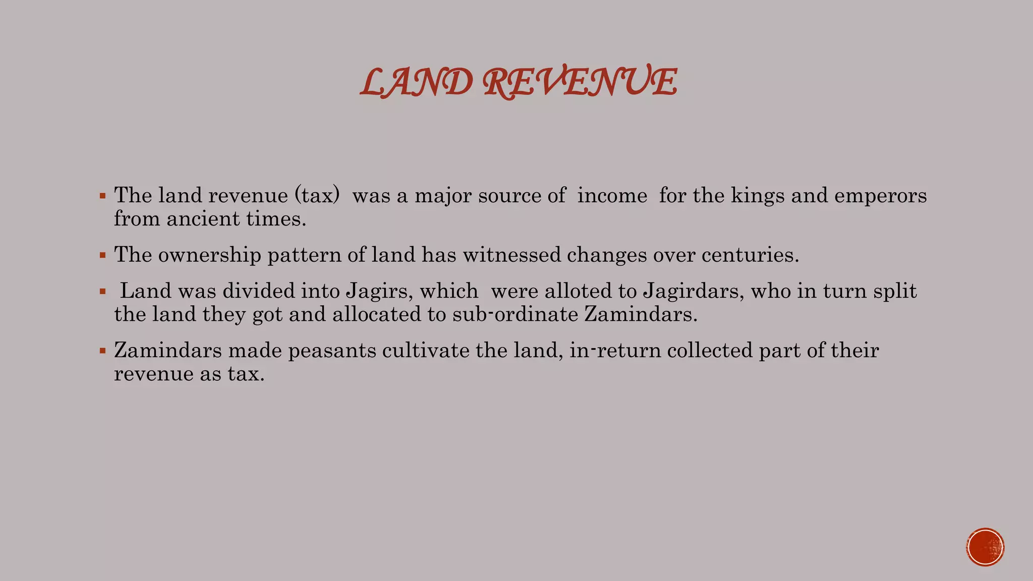 Land revenue system in british india | PPTX