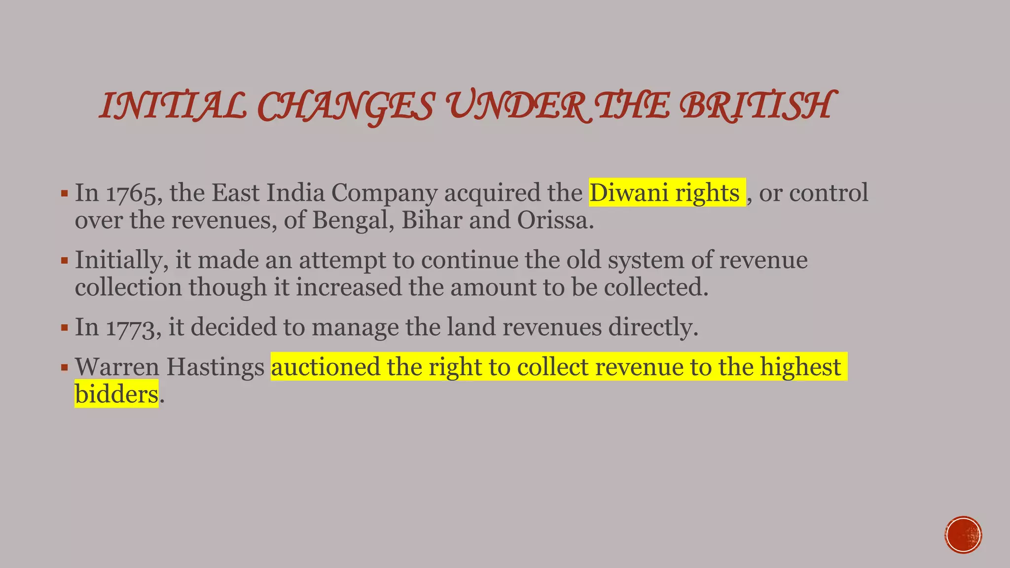 Land revenue system in british india | PPTX