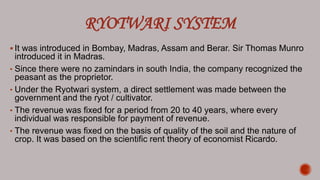 Land revenue system in british india | PPTX