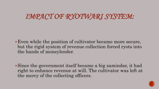 Land revenue system in british india | PPTX