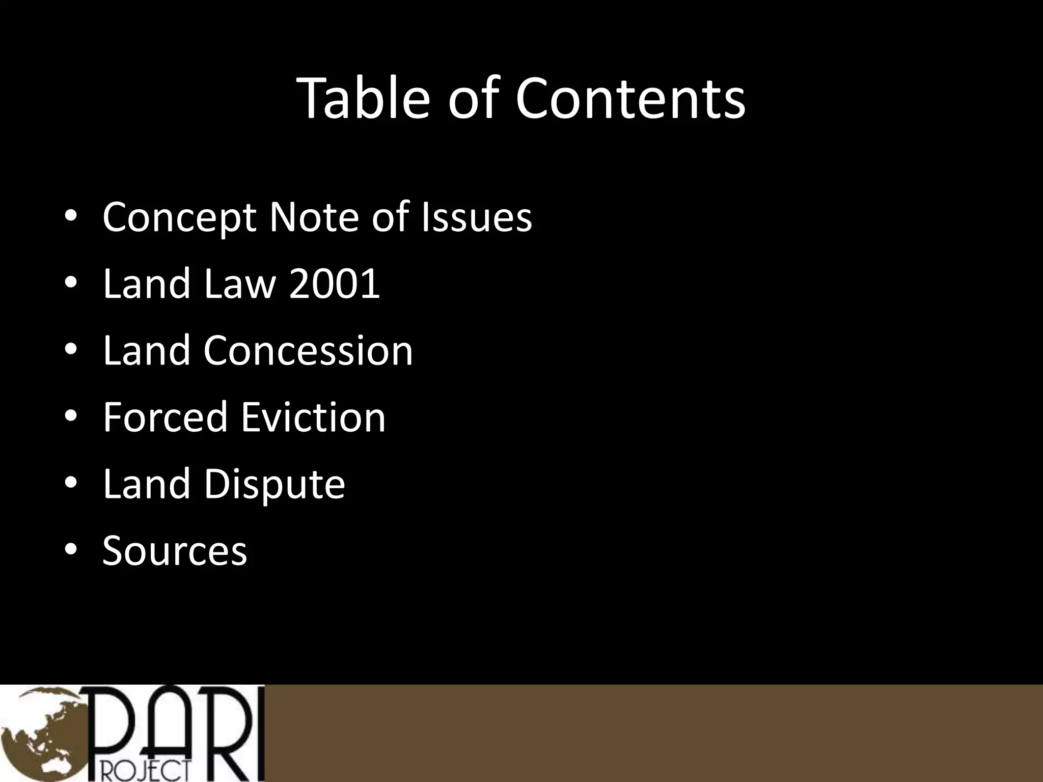 Issues in Cambodia: Land Rights | PPTX