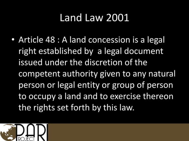 Issues in Cambodia: Land Rights | PPTX