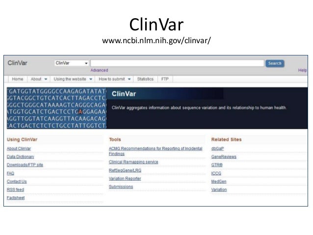ClinVar: A Central Repository for Clinically Relevant Variants - Meli…