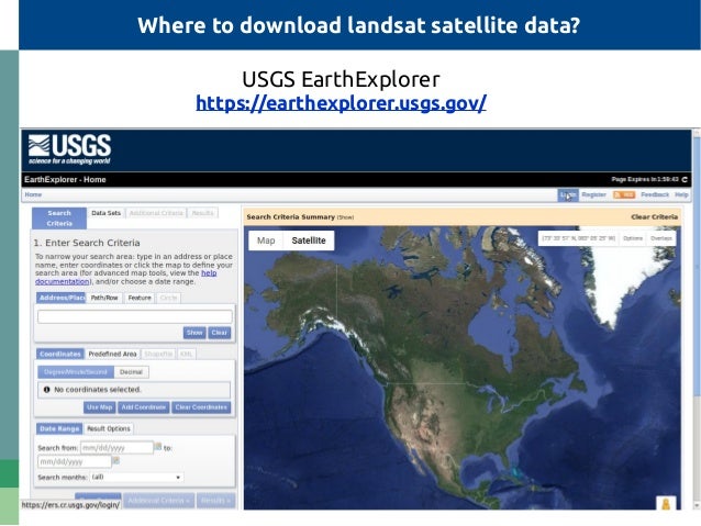 How to download Landsat data from USGS Earth Explorer
