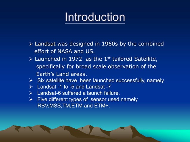 Introduction to Landsat | PDF