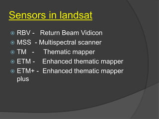 Landsat data and its application in landuse and landcover .(NIT ...