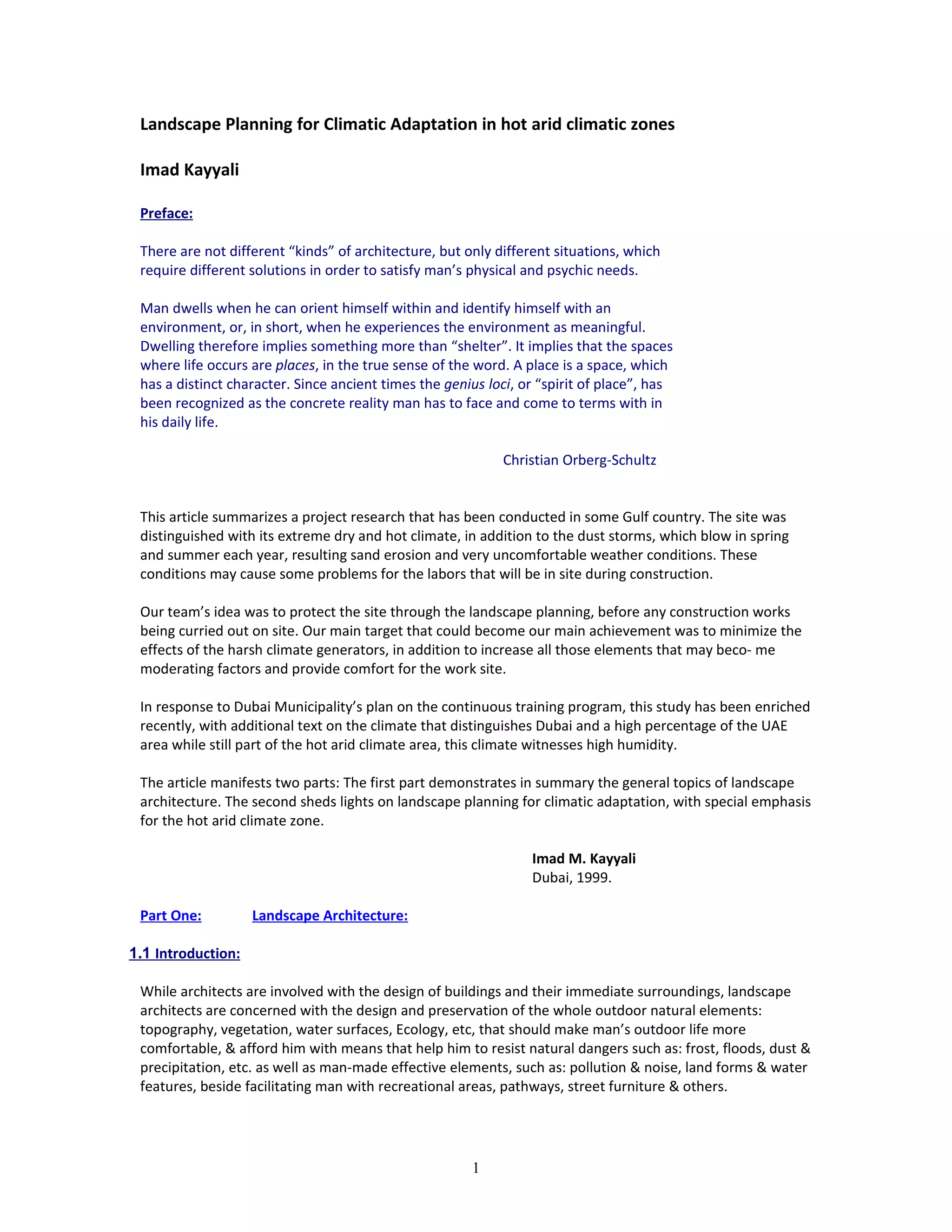Landscape Planning for Climatic Adaptation | DOC