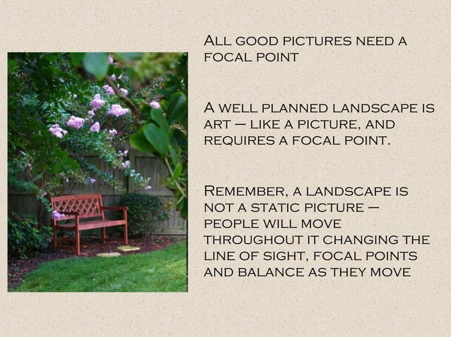 Landscape Design and Principles | PPT | Gardening | Home & Garden