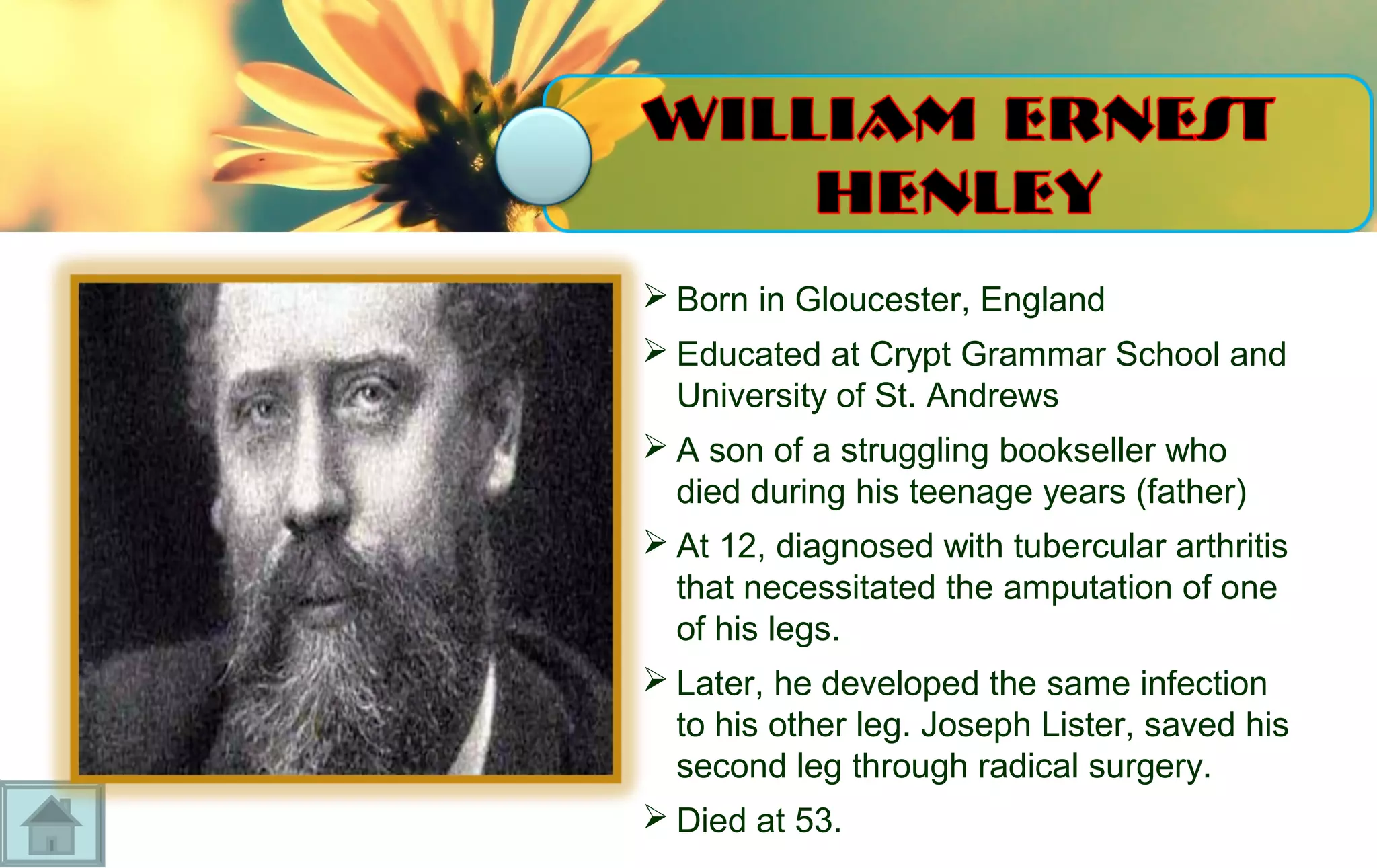 INVICTUS ANALYSIS by William Ernest Henley | PPT