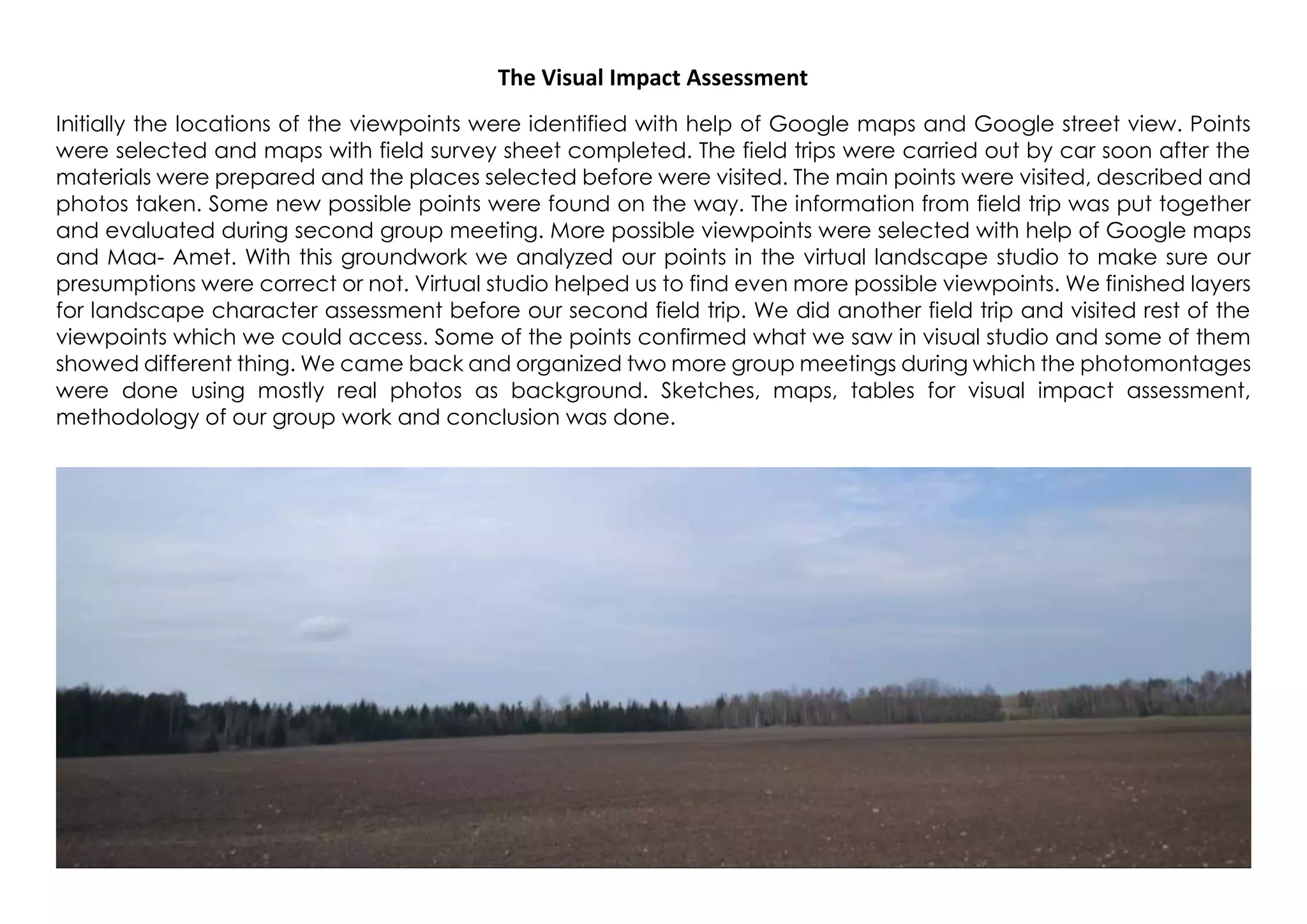 Landscape and visual impact assessment | PDF