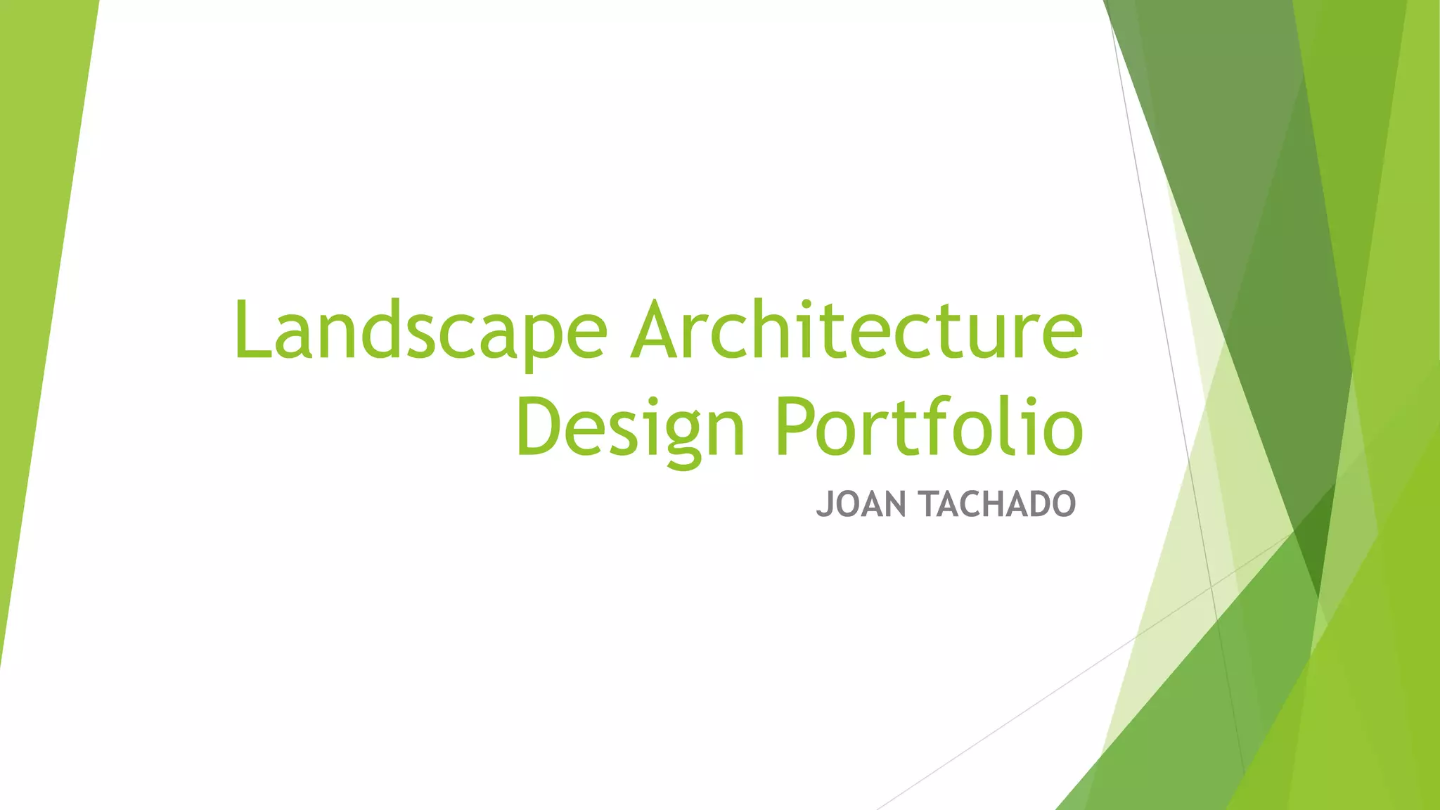 Landscape architecture design portfolio | PDF