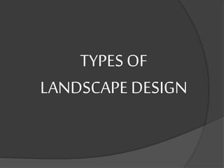 Landscape architecture drawings Presentation | PPTX