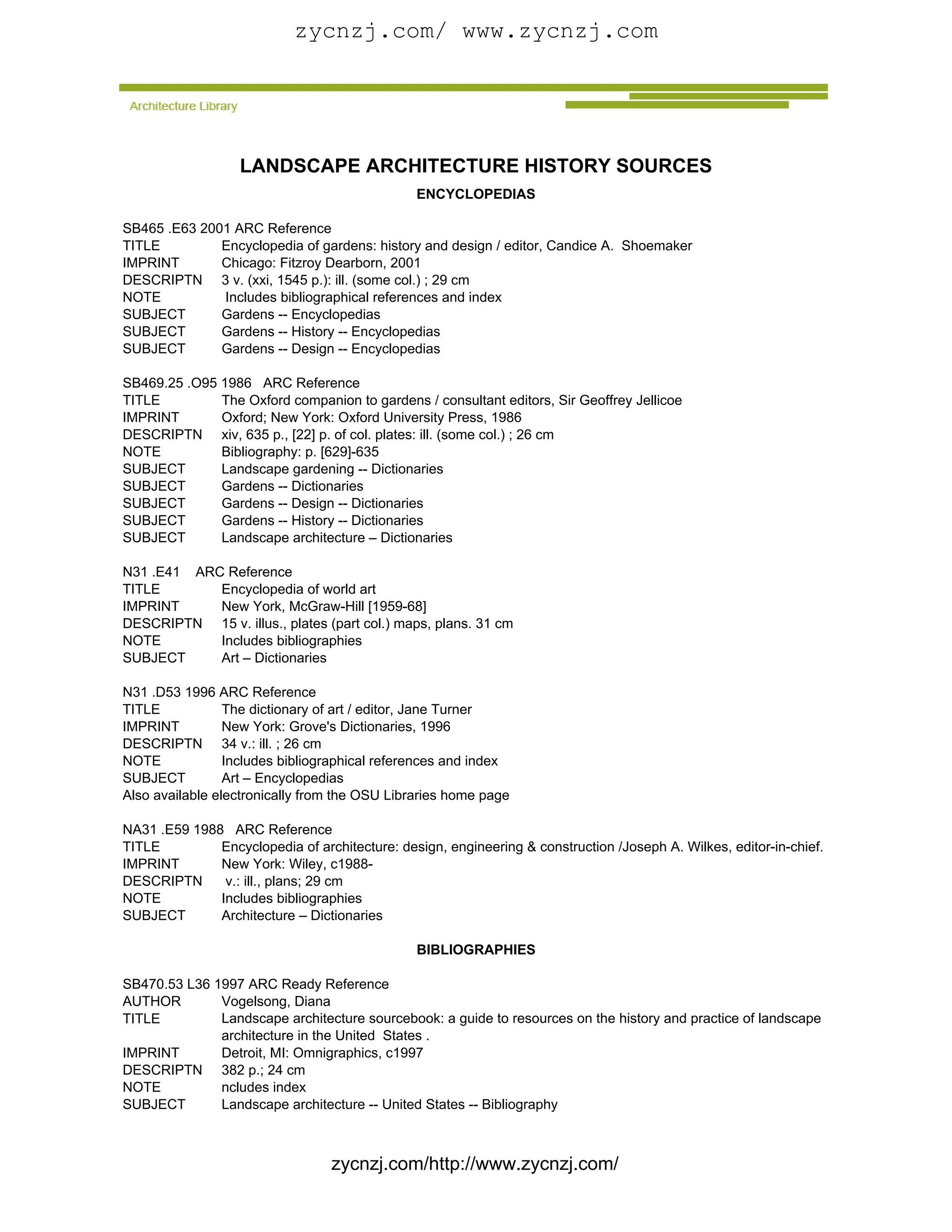 Landscape architecture history sources | PDF | Biographies | Genres