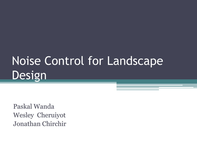 Landscape assignment | PPT
