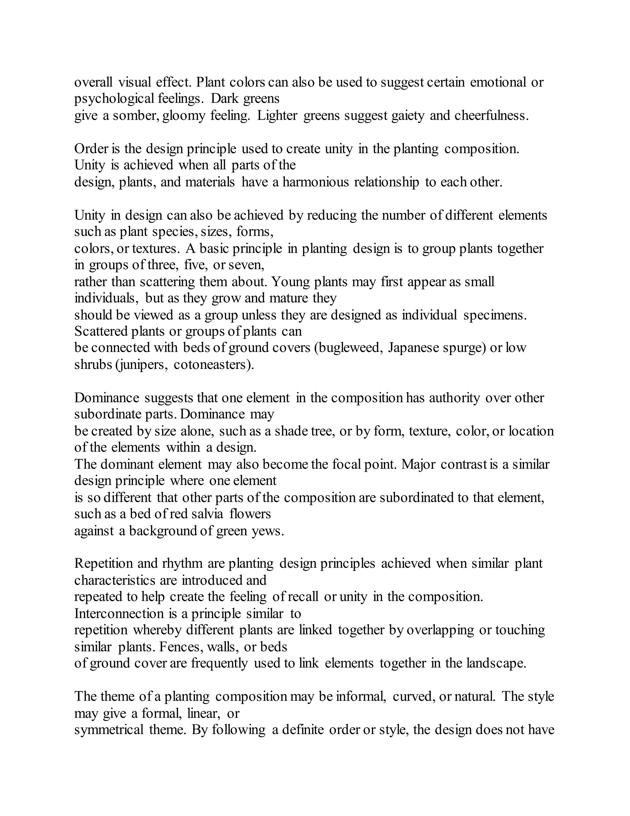 Landscape design basic form and order | DOCX